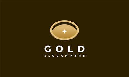 Gold bar logo designs gold shield logo template Vector Image