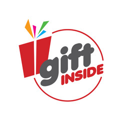 Fast gift logo icon design Royalty Free Vector Image