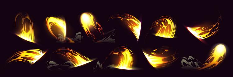 Sword attack slash and cut effect Royalty Free Vector Image