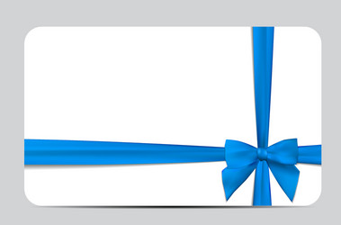 Gift cards with blue bow ribbon and golden surface