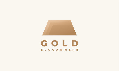 Gold bar logo designs gold shield logo template Vector Image
