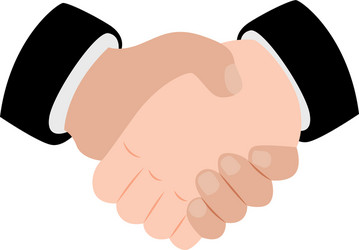 Hand shake on a white background Royalty Free Vector Image