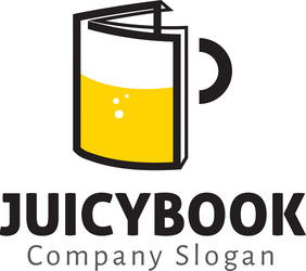 Open book coffee logo symbol icon design Vector Image