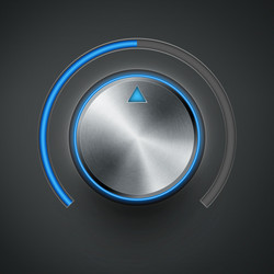 Volume switch black round button knob Royalty Free Vector