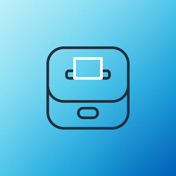 Pink line vote box or ballot box with envelope Vector Image