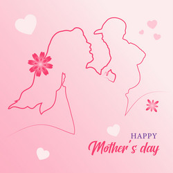 Mothers Day Flat With Kid Royalty Free Vector Image