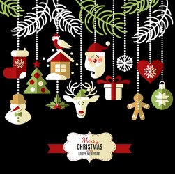 Christmas set of icons Royalty Free Vector Image