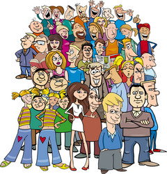 Cartoon Crowd Vector Images (over 18,000)