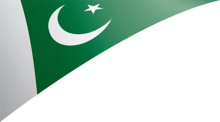 Corner ribbon flag of pakistan Royalty Free Vector Image