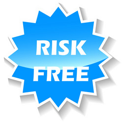 Blue risk free icon Royalty Free Vector Image - VectorStock