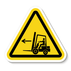 Forklift point left symbol sign isolate on white Vector Image