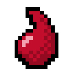Pixel art blood splatter animation Royalty Free Vector Image