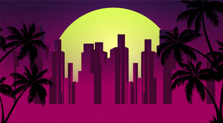 Retro futuristic background Royalty Free Vector Image