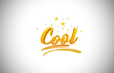 Cool word text with handwritten rainbow vibrant Vector Image