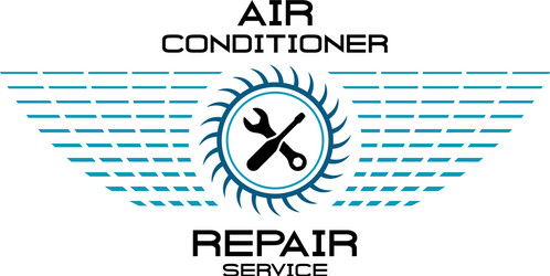Air conditioning repair logo Royalty Free Vector Image