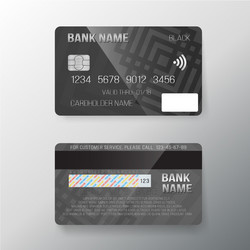 Credit card front and back side Royalty Free Vector Image
