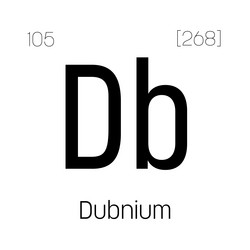 Dubnium db periodic table element Royalty Free Vector Image