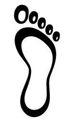 Left foot footprint outline high quality Vector Image