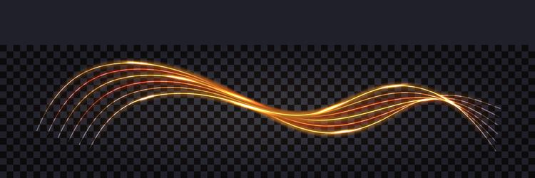Electric wave swirl glowing light effect Vector Image
