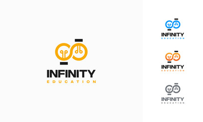Infinity education logo designs concept loop Vector Image