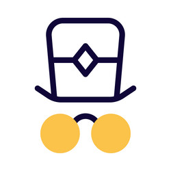 Long top head cap with eyepiece Royalty Free Vector Image