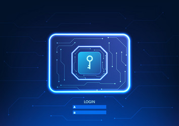 Screen technology background login Royalty Free Vector Image