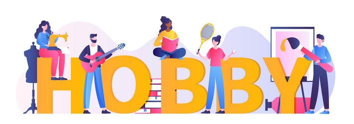 Hobbies and entertainment concept Royalty Free Vector Image