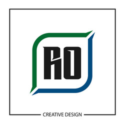 Initial letter ro logo template design Royalty Free Vector