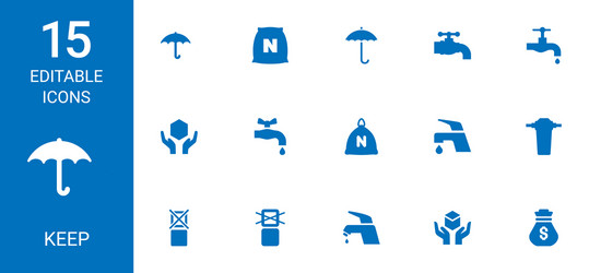 Keep icons Royalty Free Vector Image - VectorStock