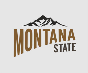 Montana state sign with blue background Royalty Free Vector