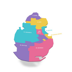 Qatar political map of administrative divisions Vector Image