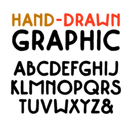 Sans serif font with rounded corners Royalty Free Vector