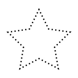 Dotted star shape for tracing lines for preschool Vector Image