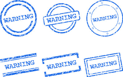 Warning stamps Royalty Free Vector Image - VectorStock