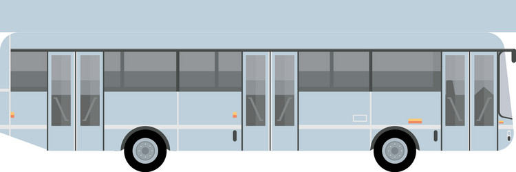 White bus public transport vehicle icon Royalty Free Vector