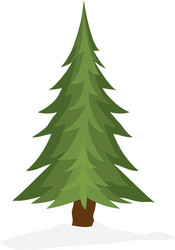 Christmas tree isolated on a white background Vector Image