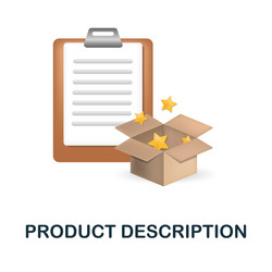 Product description icon monochrome simple icon Vector Image