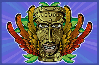 Rasta tiki plain Royalty Free Vector Image - VectorStock