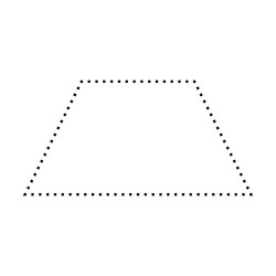 Trapezoid or trapezium shape dotted symbol icon Vector Image
