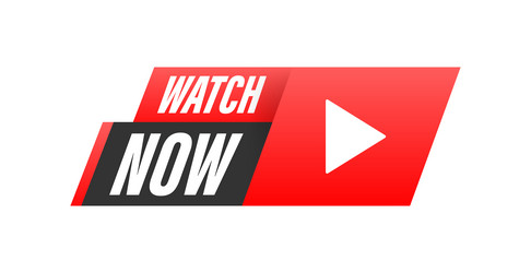 Watch now button with cursor pointer click Vector Image