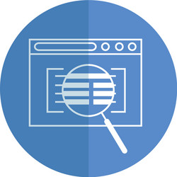 Webpage with magnifying glass Royalty Free Vector Image