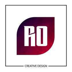 Initial letter ro logo template design Royalty Free Vector