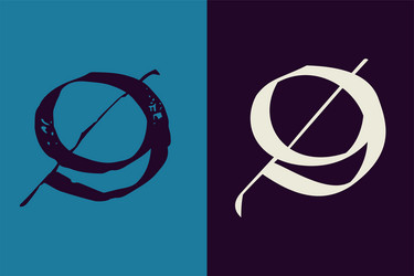 Gothic style numbers calligraphy uppercase Vector Image