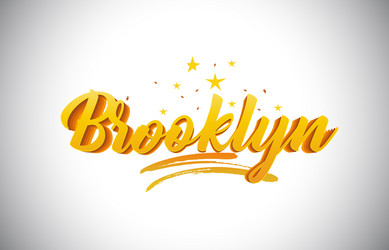 Brooklyn handwritten word font with vibrant Vector Image