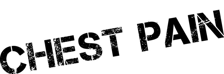 Chest pain rubber stamp Royalty Free Vector Image