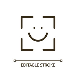 Face identification flat color ui icon Royalty Free Vector