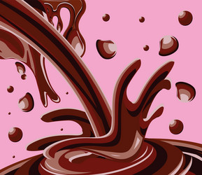 Abstract background with chocolate splash high Vector Image