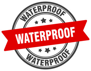 Waterproof stamp label on transparent Royalty Free Vector