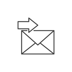 Envelope and horizontal arrow email forward Vector Image