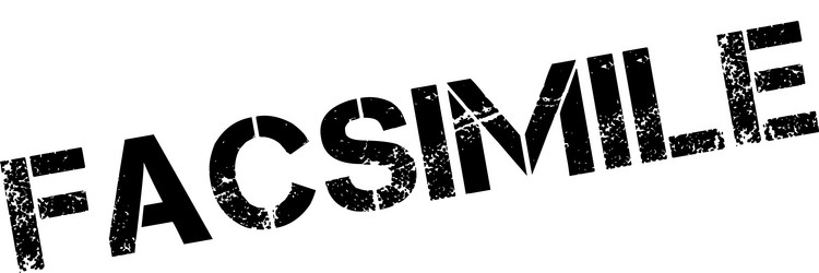 Facsimile rubber stamp Royalty Free Vector Image